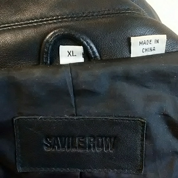 Savile Row | Jackets & Coats | Saville Road Black Leather Jacket | Poshmark